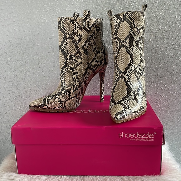 Shoe Dazzle | Shoes | Super Cute Snake Booties New In Box | Poshmark